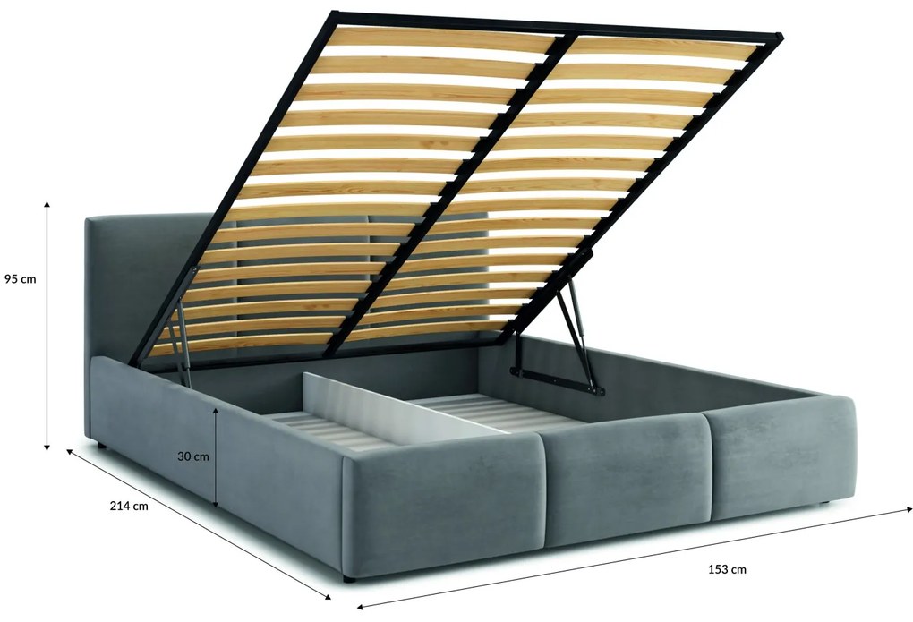 Postel MATTEO 140x200 zelená