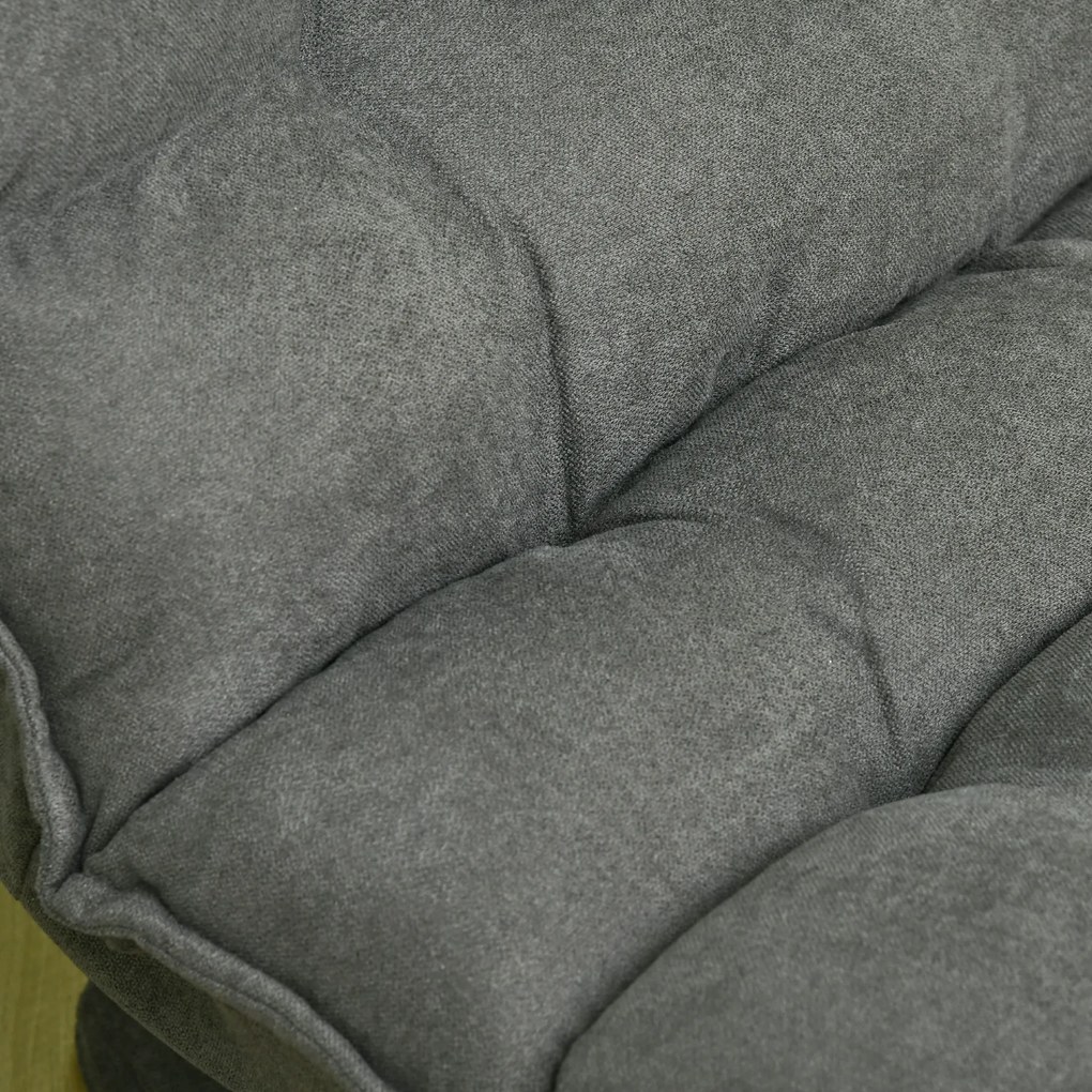 HOMCOM Polohovatelné relaxační křeslo šedé 839-423V00GY