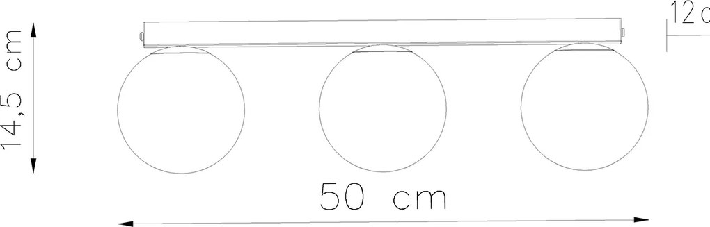 Sollux Lighting Stropní svítidlo YOLI 3 bílé