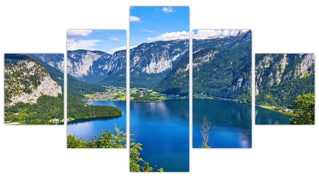 Obraz - Halštatské jezero, Hallstatt, Rakousko (125x70 cm)
