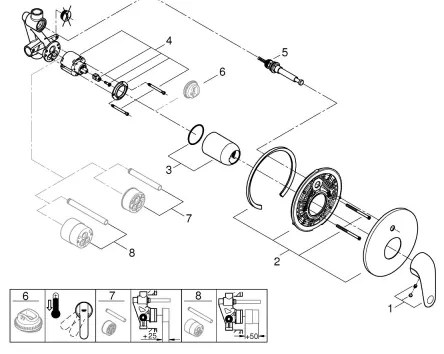 GROHE 24336001 - Vanová baterie SWIFT DN 15 lesklý chrom
