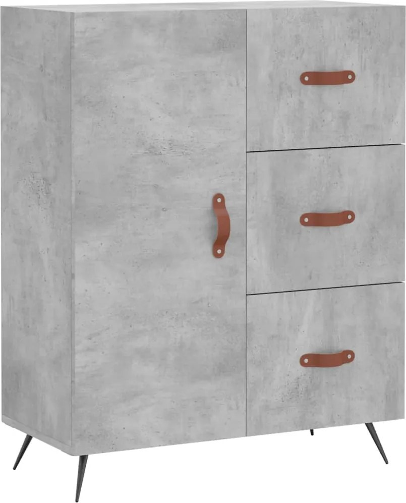 Skříň highboard betonově šedá 69,5x34x180 cm kompozitní dřevo 3189417