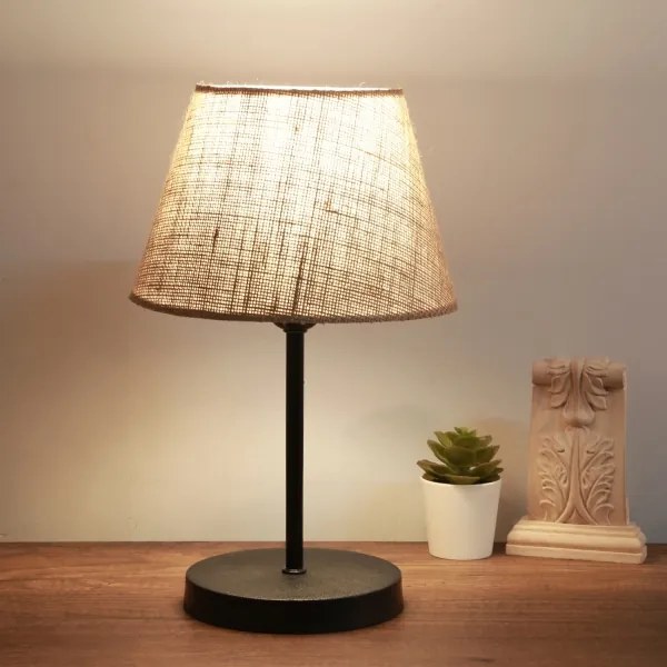 Stolní lampa AYD 1xE27/40W/230V hnědá/černá