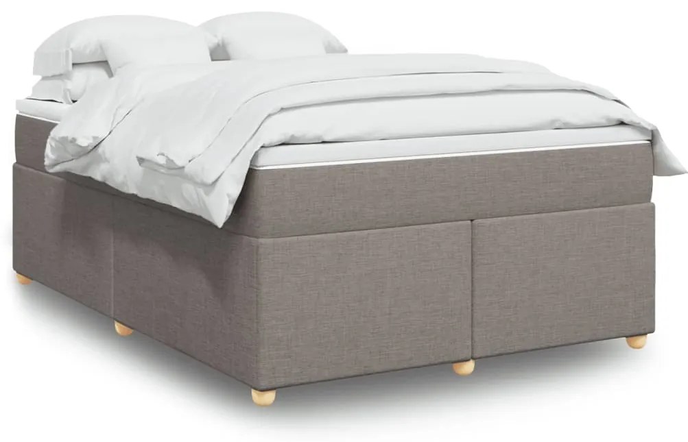 Box spring postel s matrací taupe 140x200 cm textil 3285384