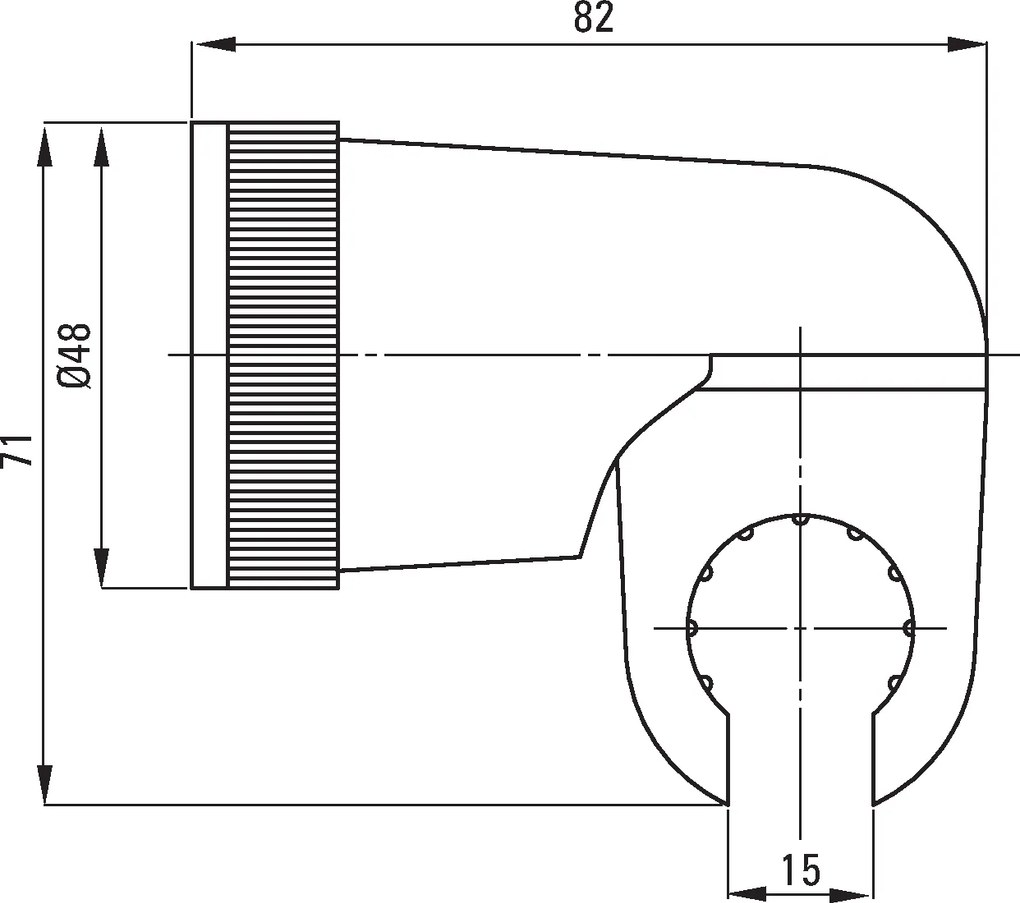Deante Deante, bodový držák ruční sprchové hlavice, chromová, ANN_021U