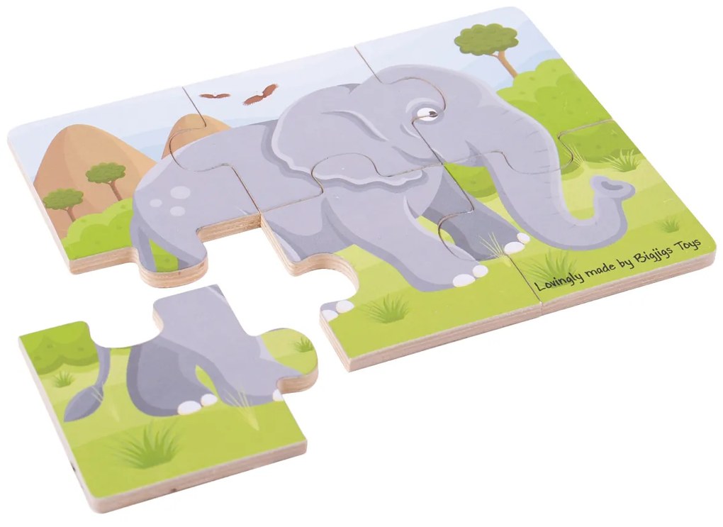 Bigjigs Toys Puzzle 3v1 safari zvířátka