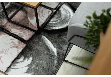 koberec INTERO PHONO 3D Čtverce růžový velikost 140x190 cm | krásné koberce cz