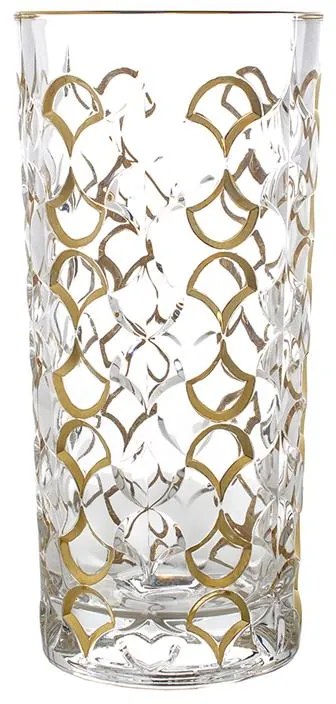 KŘISTÁLOVÁ VÁZA BOHEMIA PRESTIGE ARABESQUE GOLD 280MM