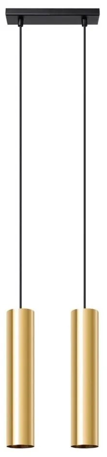 Sollux SL.1241 - Lustr na lanku LAGOS 2xGU10/10W/230V zlatá