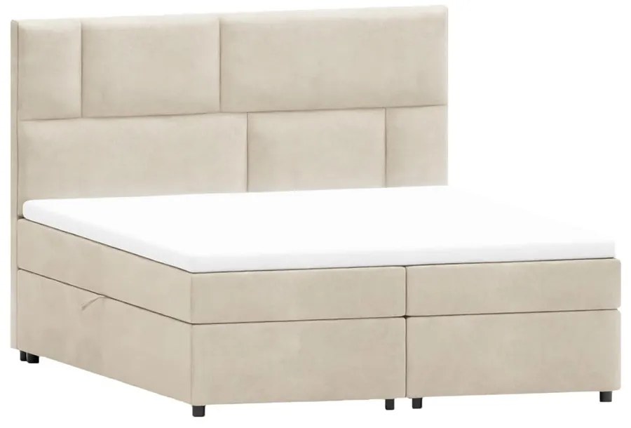 Béžová boxspring postel s úložným prostorem 160x200 cm Lola – Ropez