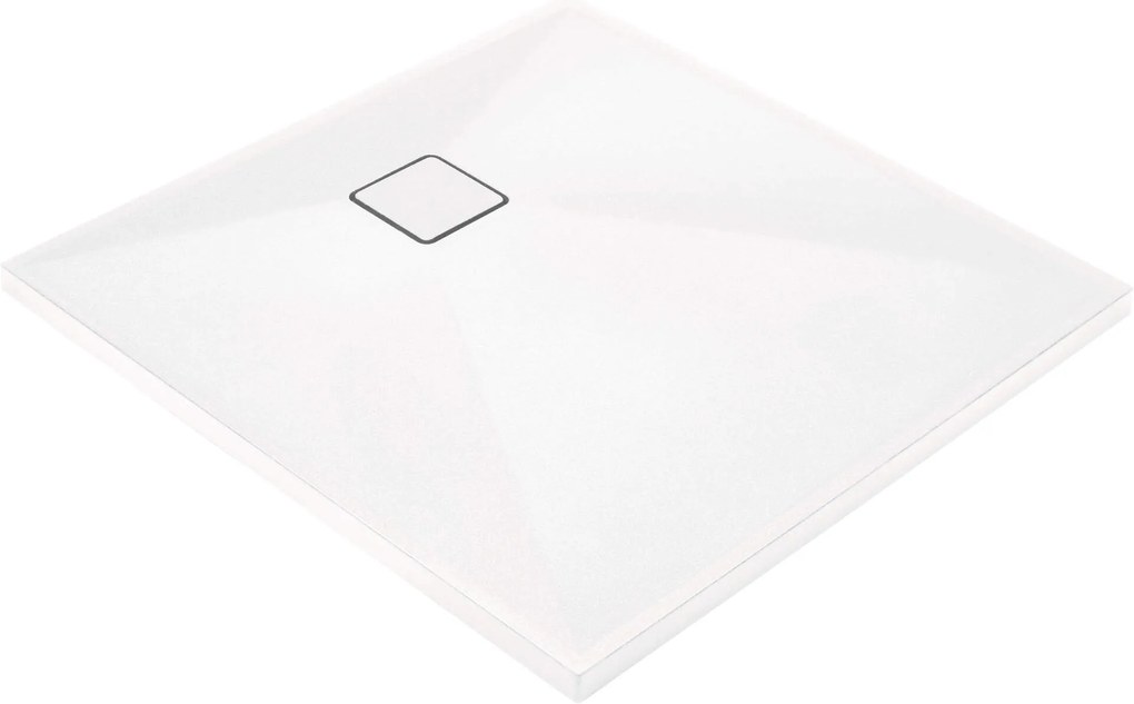 Deante Correo, obdélníková granitová sprchová vanička 90x90x3,5 cm, bílá matná, DEA-KQR_A41B