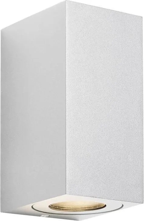 NOR 49731001 Venkovní nástěnné svítidlo Canto Maxi Kubi 2 2x28W GU10 bílá čirá - NORDLUX