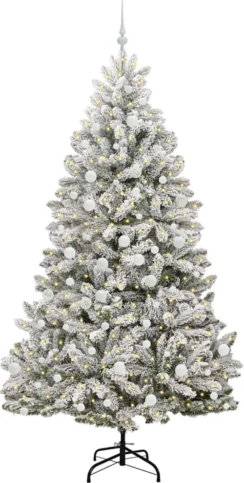 Umělý vánoční stromeček 210 cm 300 LED Teplá bílá PVC a ocel 3395760