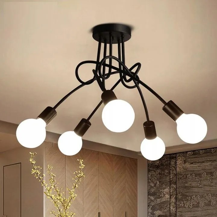 Toolight Paradise, stropní svítidlo 5xE27 392252, šedá, OSW-04013