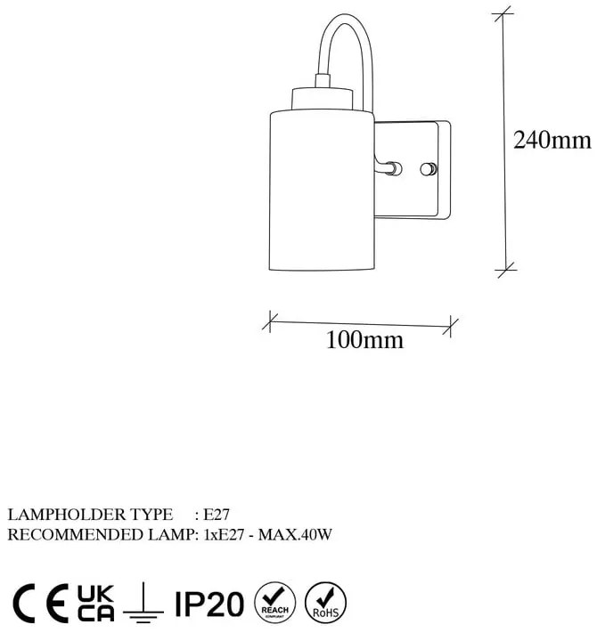 Bílé/ve zlaté barvě nástěnné svítidlo ø 10 cm Duzsuz – Opviq lights