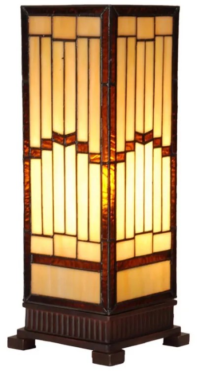 Stolní lampa Tiffany v art deco stylu Clementius – 17x17x44 cm