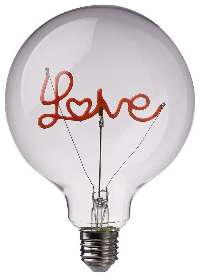 Butlers BRIGHT LIGHT LED Žárovka "Love" - růžová