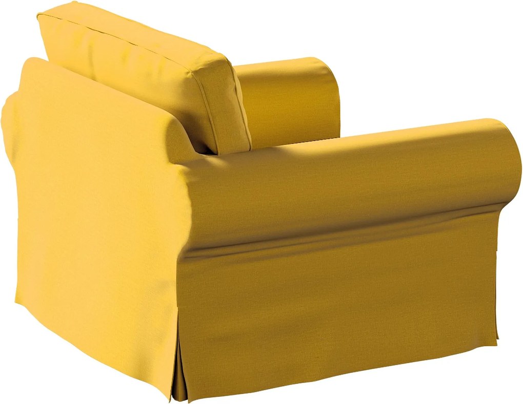 Potah na křeslo IKEA Ektorp barva žlutá látka sametová