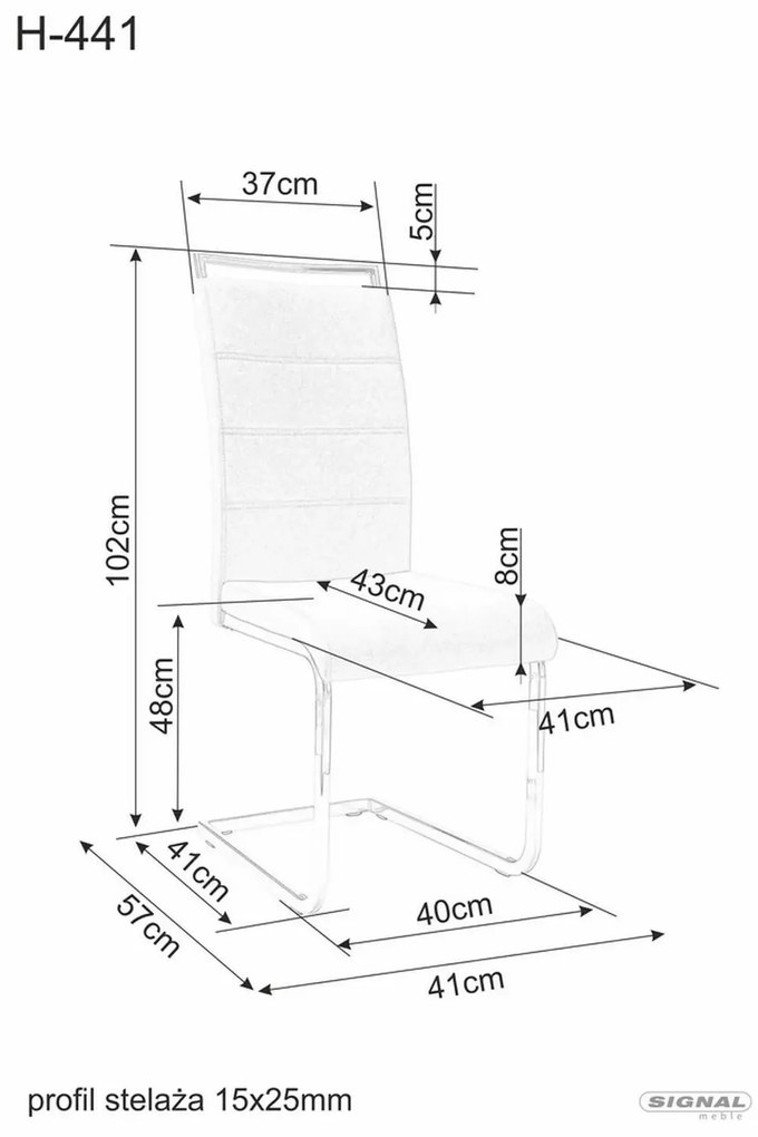 Čalouněná jídelní židle H-441 šedá/černá