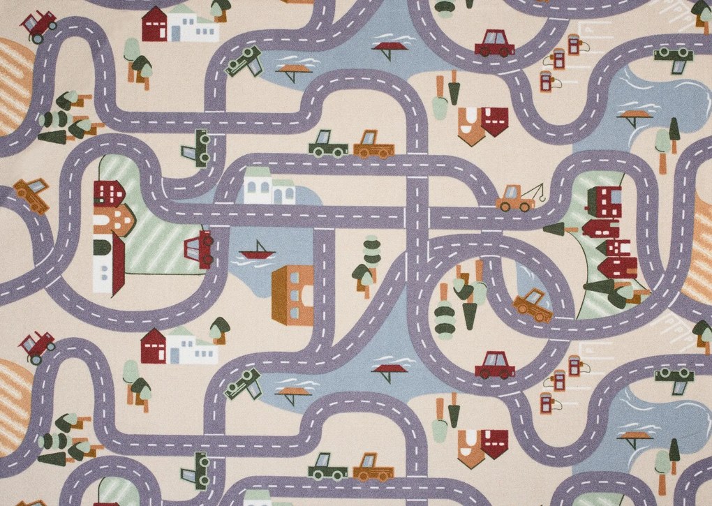 Vopi, Dětský kusový koberec Scanroad 39, 160x240, vícebarevná, dětský pokoj