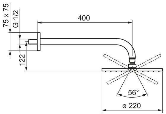 Hansa Hlavová sprcha se sprchovým raménkem, kulatá - HANSARAIN 220 mm 4180300