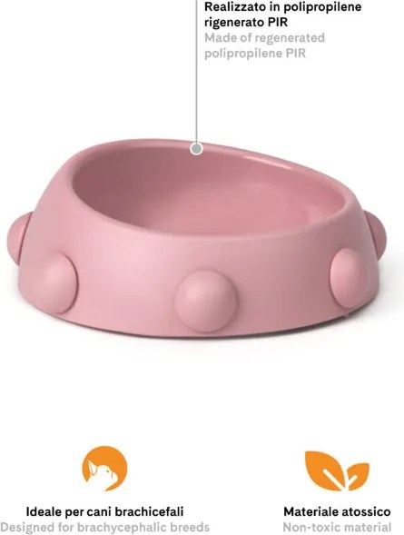 United Pets Stylová miska pro psy a kočky BOSS růžová