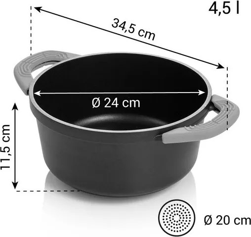 TESCOMA Kastrol SmartCLICK ø 24 cm, 4,5 l