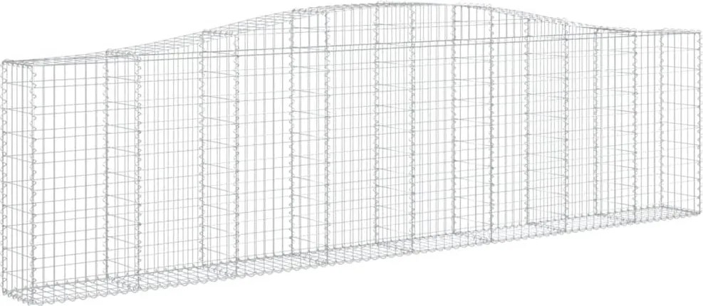 Klenuté gabionové koše 6 ks 400x30x100/120cm pozinkované železo 3145830