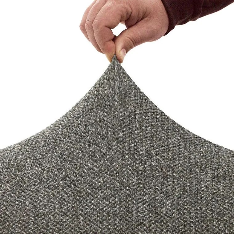 Super strečové potahy HARMONIA šedá taburet (40 - 60 cm)