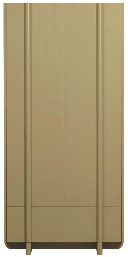 Hoorns Světle zelená dřevěná skříň Almo 210 x 101 cm