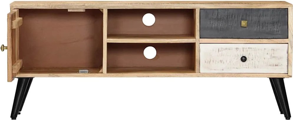 TV stolek 115 x 30 x 47 cm masivní mangovníkové dřevo 282878
