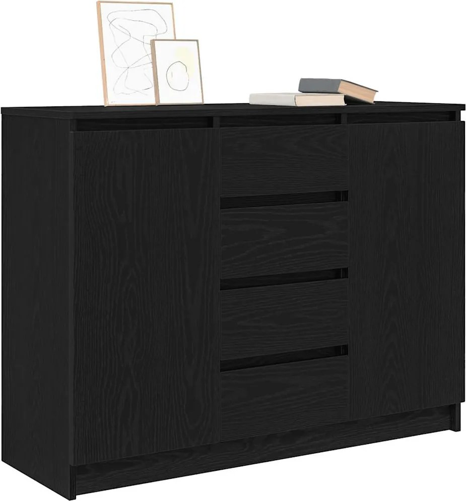Příborník se zásuvkami Černý dub 100,5x35x76cm kompozitní dřevo 3328445