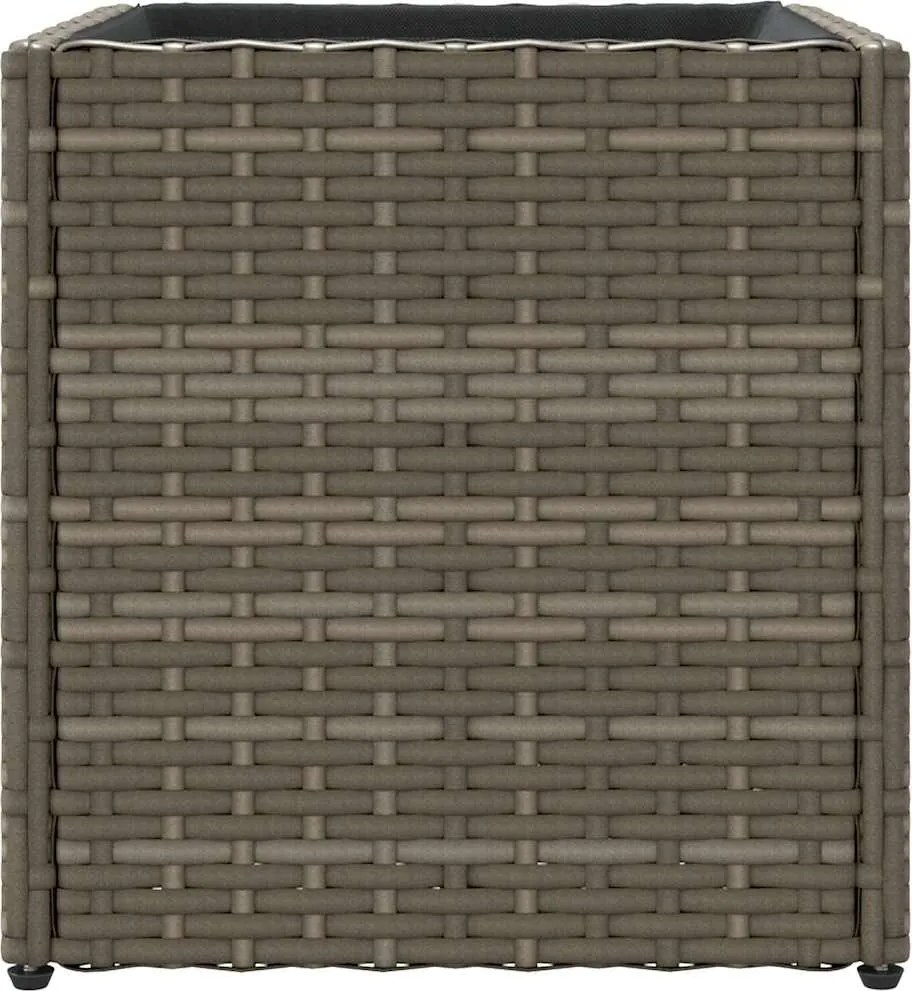 Zahradní truhlíky 2 ks šedé 36 x 30 x 32 cm polyratan 3210533