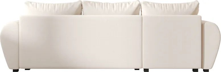 Rozkládací oboustranná sedací souprava do L SEVIO 246x145 cm, krémová + 2 polštářky ZDARMA