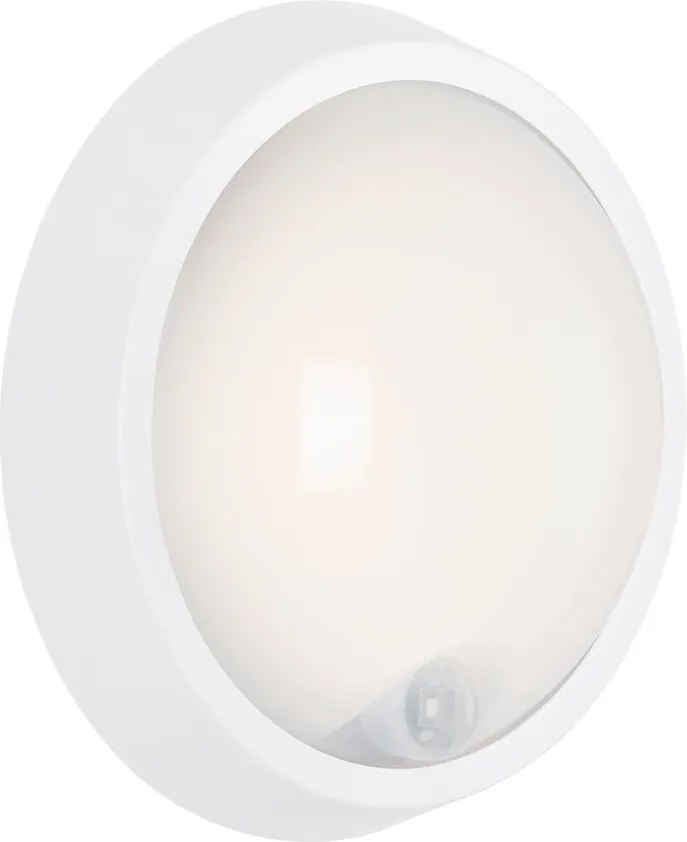 BRILO 3352016 LED venkovní svítidlo s čidlem, pr. 17 cm, 12 W, bílé (starý kód: BRILO 3352-016) - BRILO