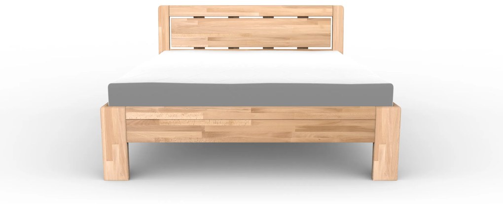 Masivní postel SAMBA - Solwo Design Dřevo a odstín oleje: BUK Cink - Olej odstín BO102, Rozměr spací plochy: 140x200