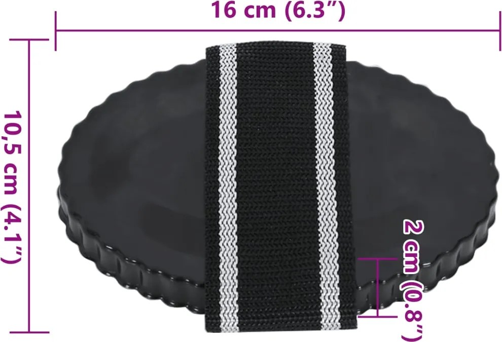 Hřbílka pro koně 3 ks černá ocel 172485