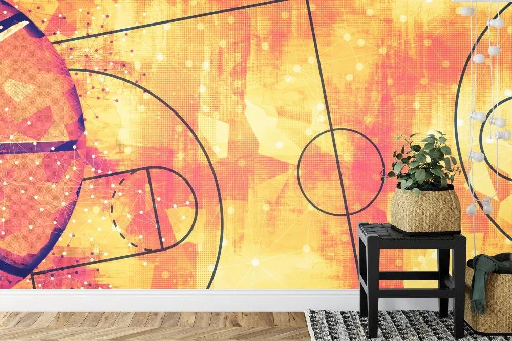 Fototapeta Abstraktní Basketbalové Hřiště Strukturální vinyl 368x254