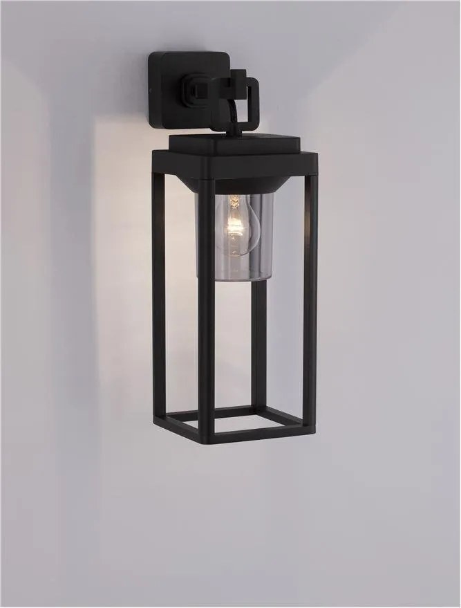 NV 9492500 Venkovní nástěnné svítidlo FIGO antracitový hliník a čirý akryl E27 1x12W 220-240V bez žárovky IP65 - NOVA LUCE