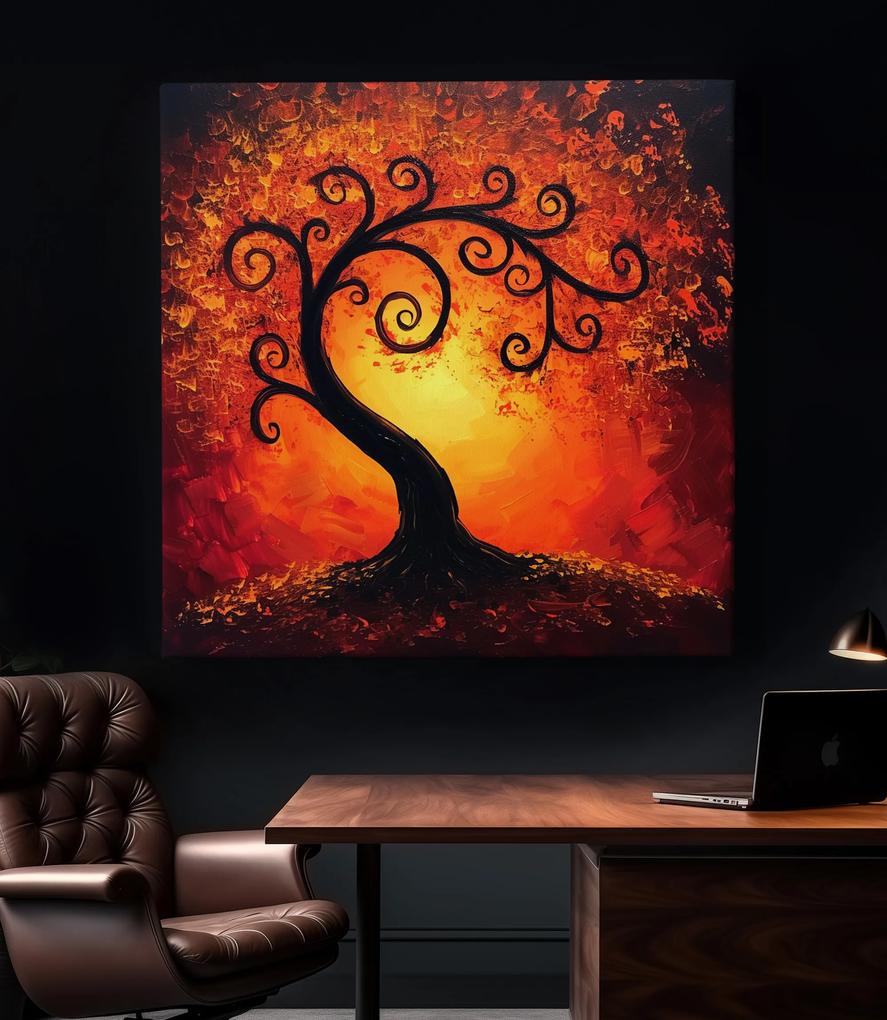 Obraz na plátně - Strom života Zářivý krucánek FeelHappy.cz Velikost obrazu: 120 x 120 cm
