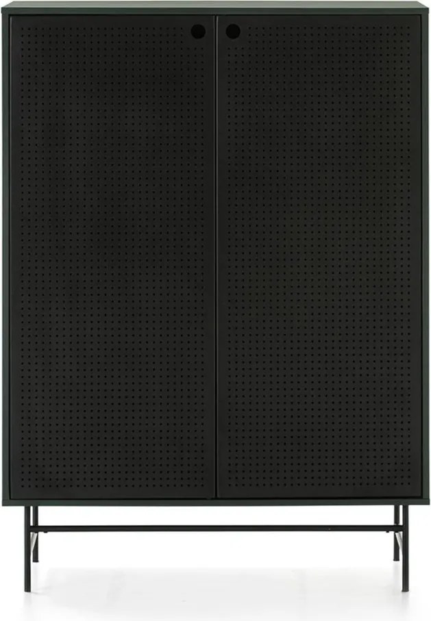 Černo-zelená skříňka 93x130 cm Punto - Teulat