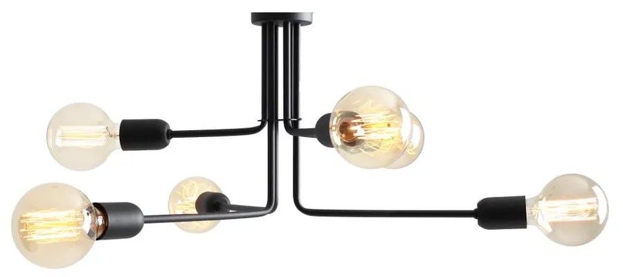 Černé závěsné světlo pro 6 žárovek Custom Form Vanwerk