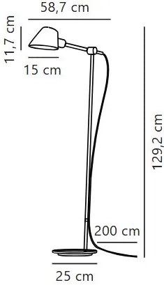 Nordlux 2020464003 Stay, černá stojací lampa 1xE27 s vypínačem, výška 130cm