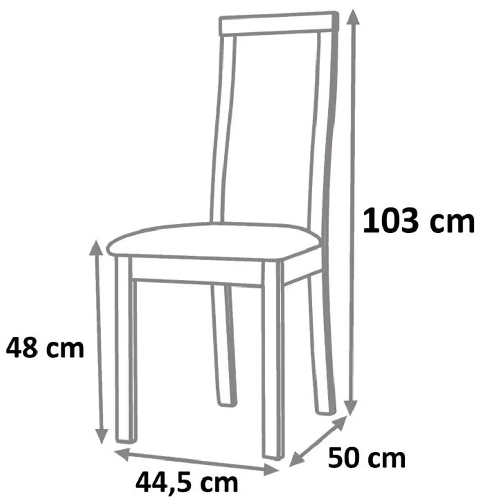 TEMPO Dřevěná židle, ořech / ekokůže béžová, DESI