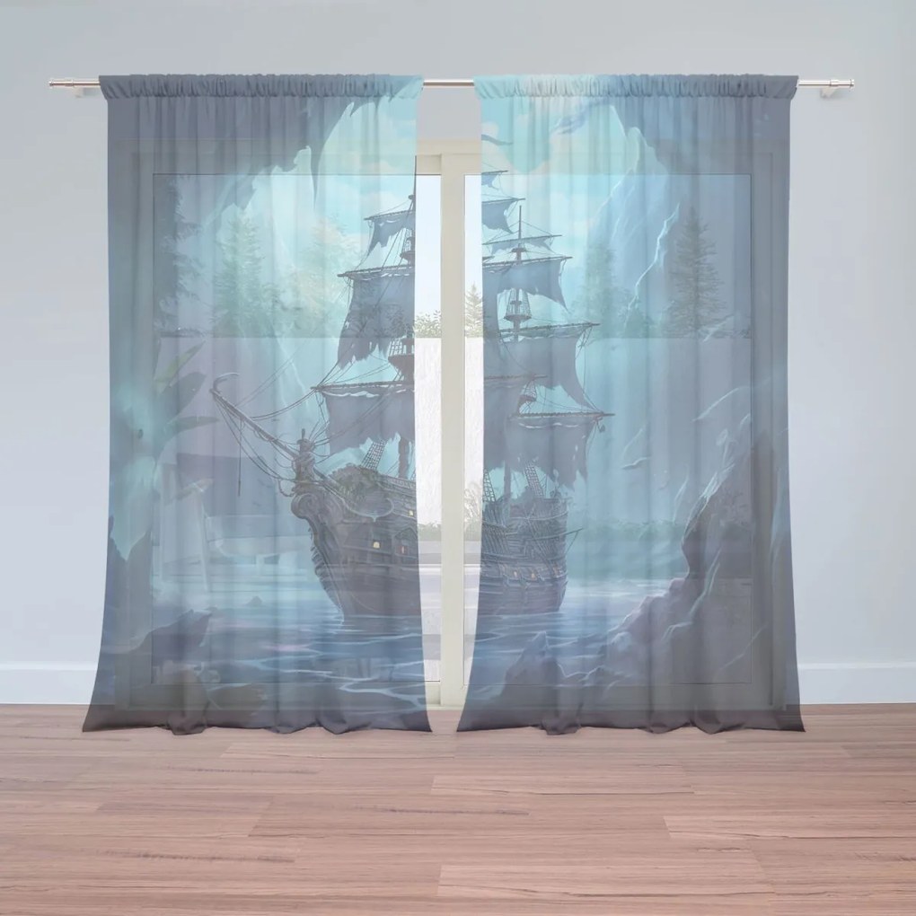 Sablio Záclony Plachetnice v průrvě: 2ks 150x250cm
