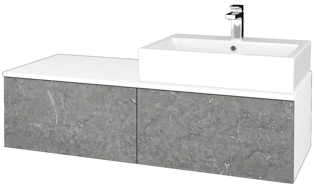 Dřevojas Koupelnová skříňka MODULE SZZ12 120 Varianta: N03 Graphite / N03 Graphite / Levé