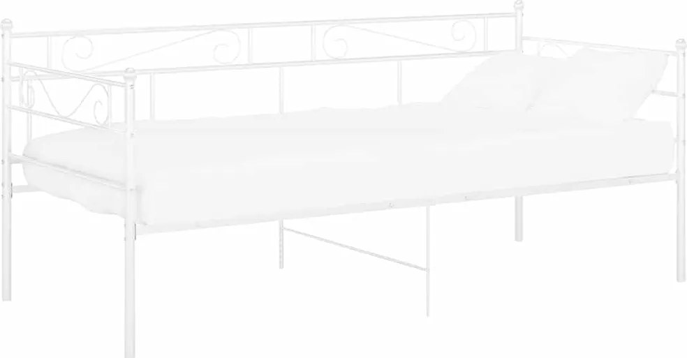 Rám postele/pohovky bílý kovový 90 x 200 cm 324768
