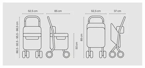 Carlett Senior Comfort nákupní taška na kolečkách 29 l, rubínová