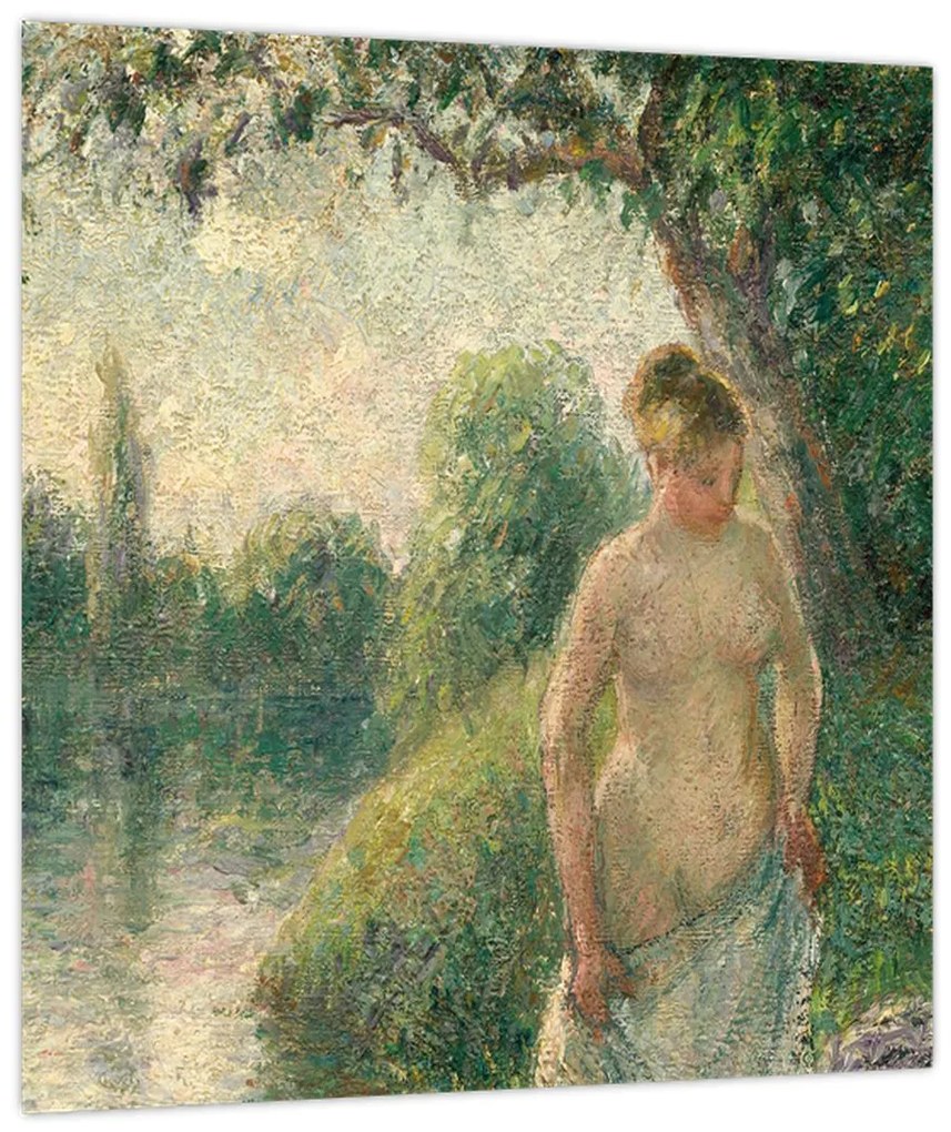 Obraz - Camille Pissarro, The Bather, reprodukce (30x30 cm)