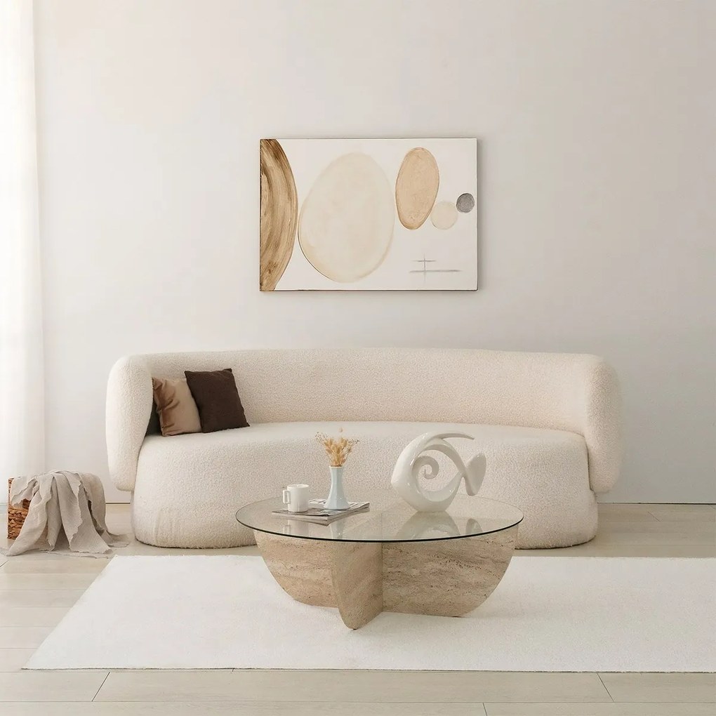 Konferenční stolek Lily Travertine